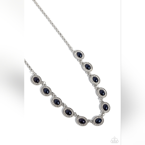 paparazzi | Jewelry | Modest Masterpiece Blue Paparazzi Necklace | Poshmark